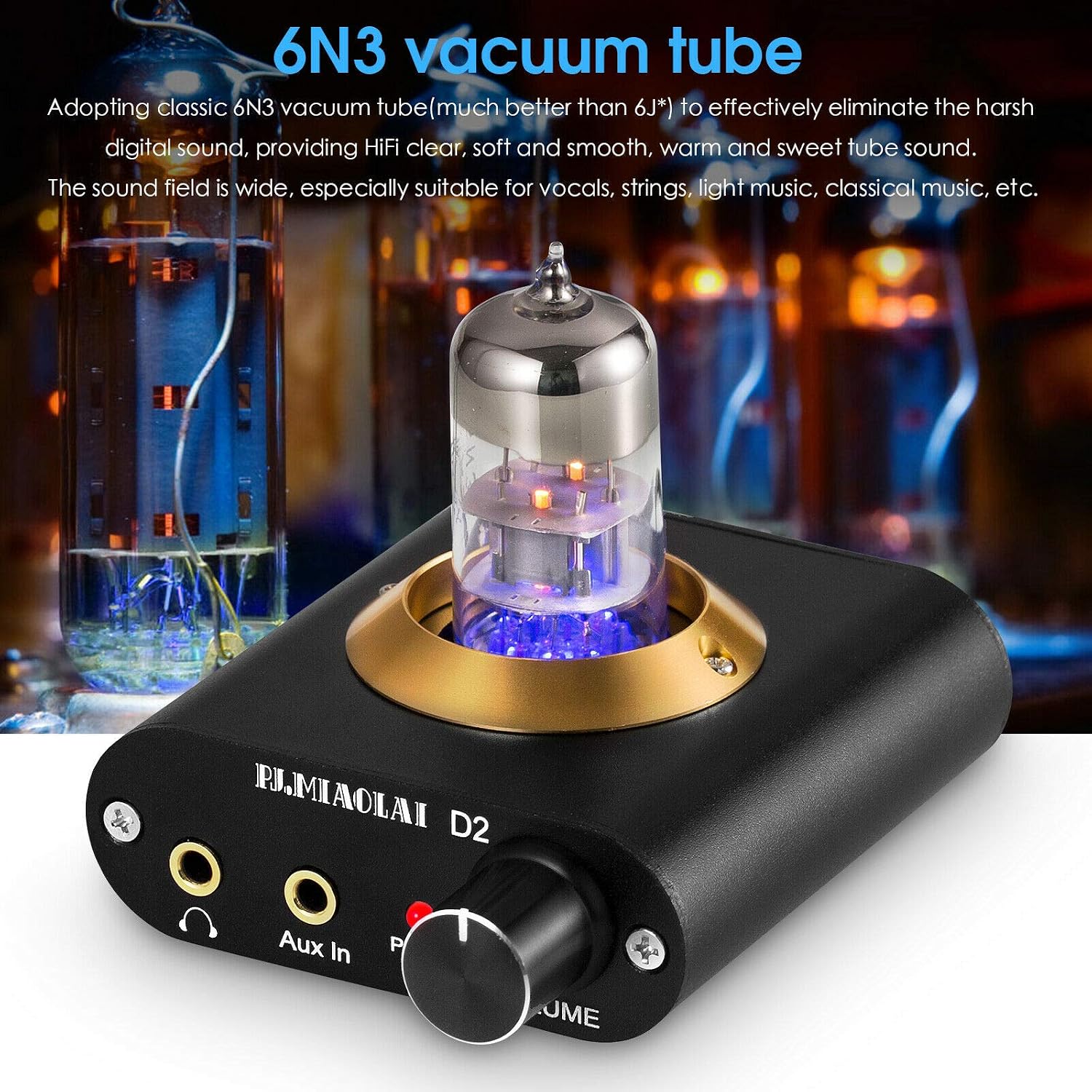 Mini Vacuum Tube Headphone Amplifier Desktop Audio Preamp for Home ...