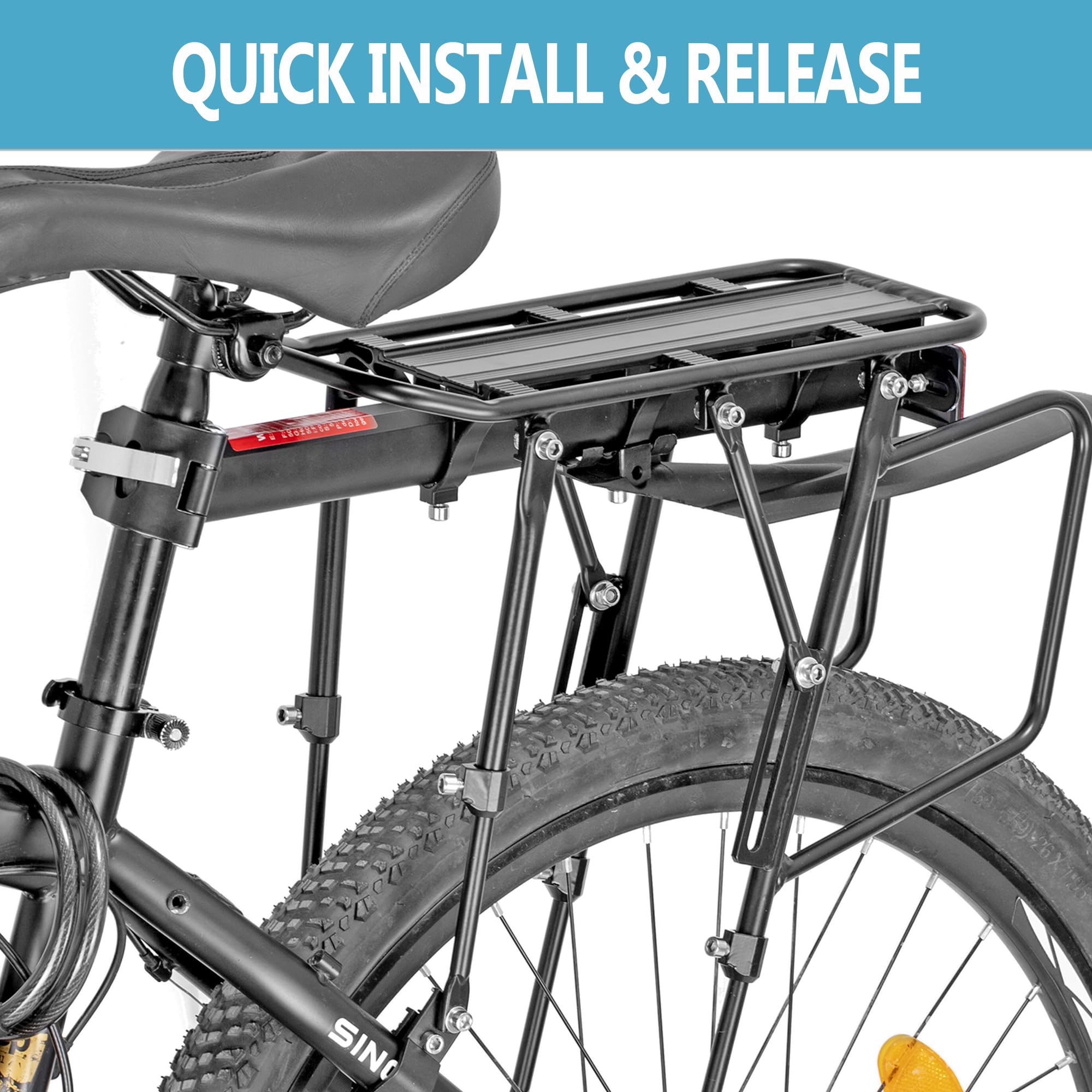 Mua Rear Bike Rack,310 LB Capacity Solid Bearings Bike Cargo Rack w ...