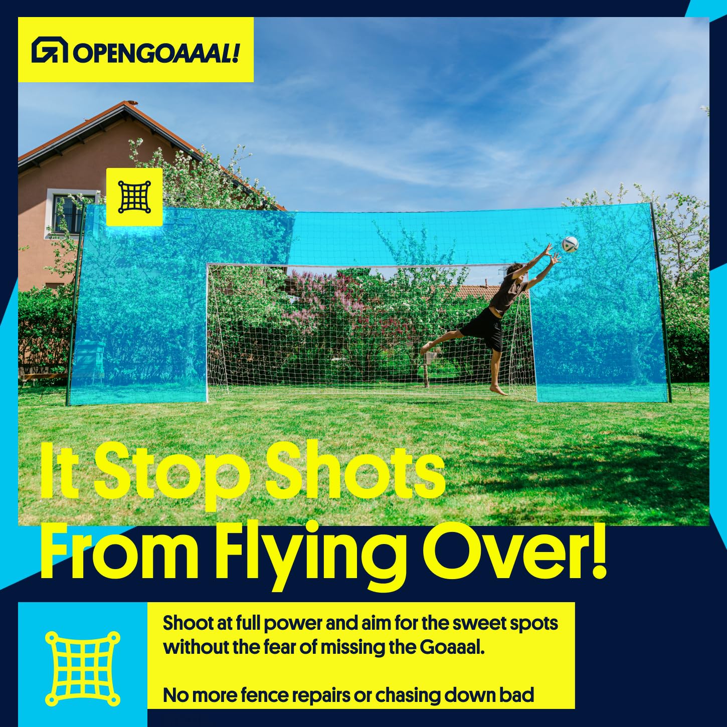 Mua Open Goaaal Soccer Goal Net & Soccer Backstop Net with Rebounder ...