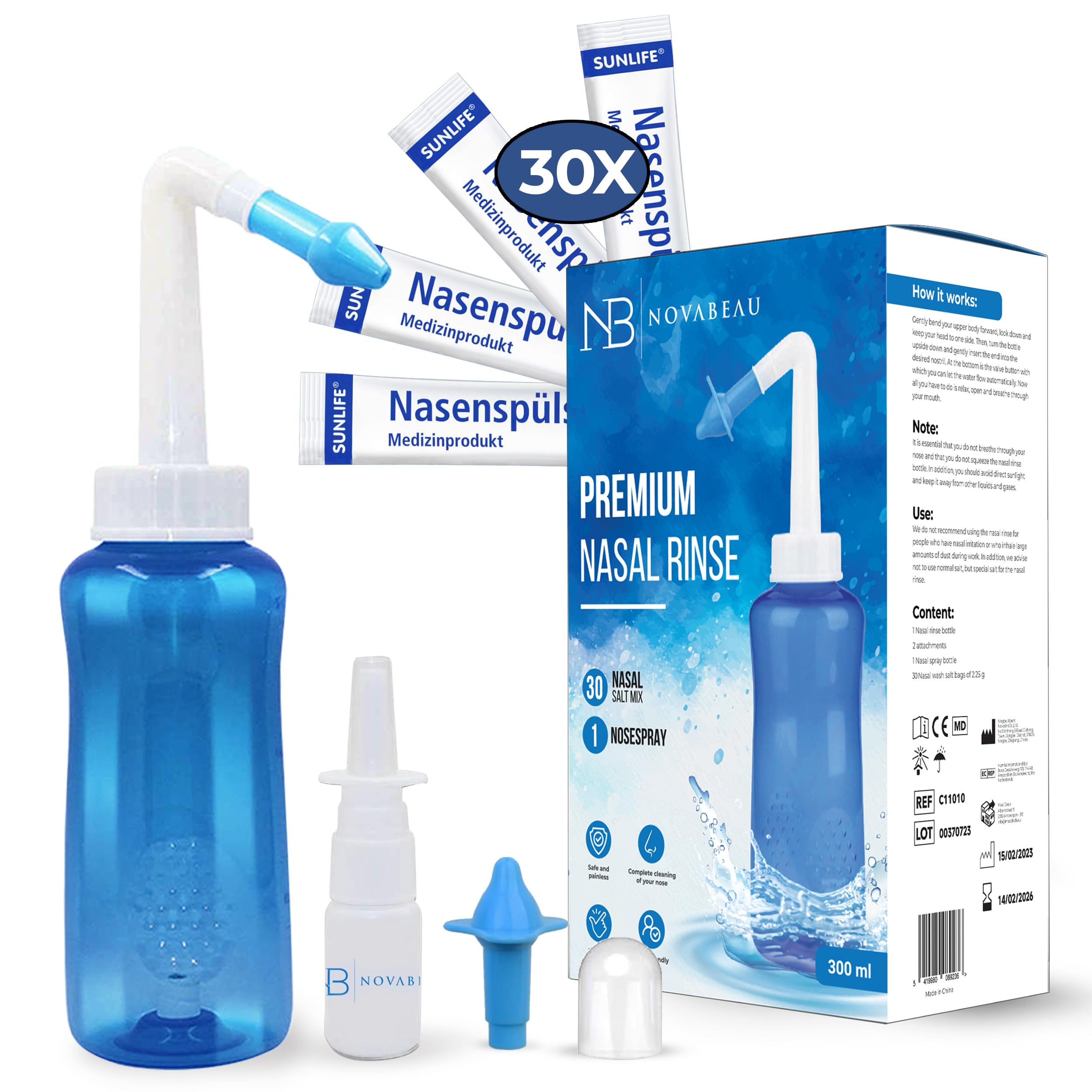 Mua Novabeau Nose Shower with 30 Extra Saline Bags and Nose Spray ...