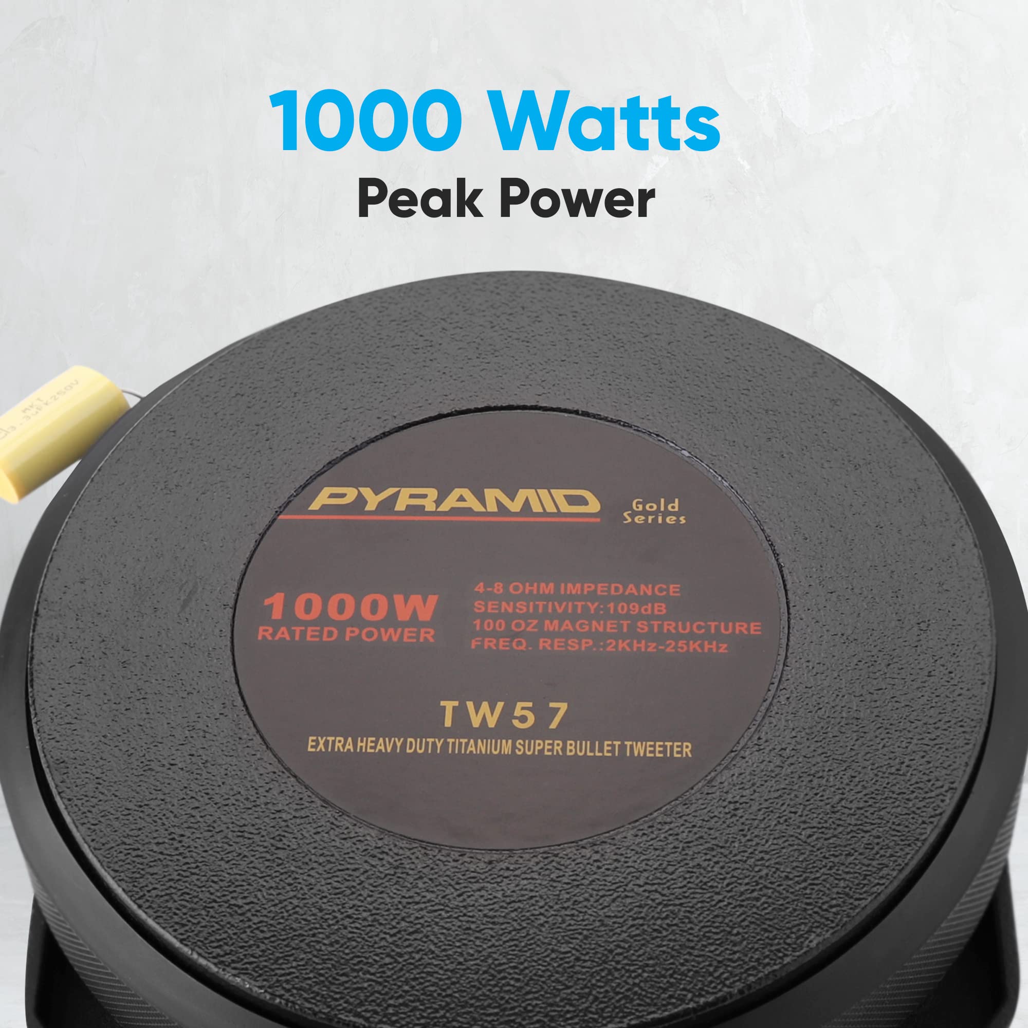 Pyramid 3” Car Audio Speaker Tweeter - 1000 Watt High Power 3 Inch ...
