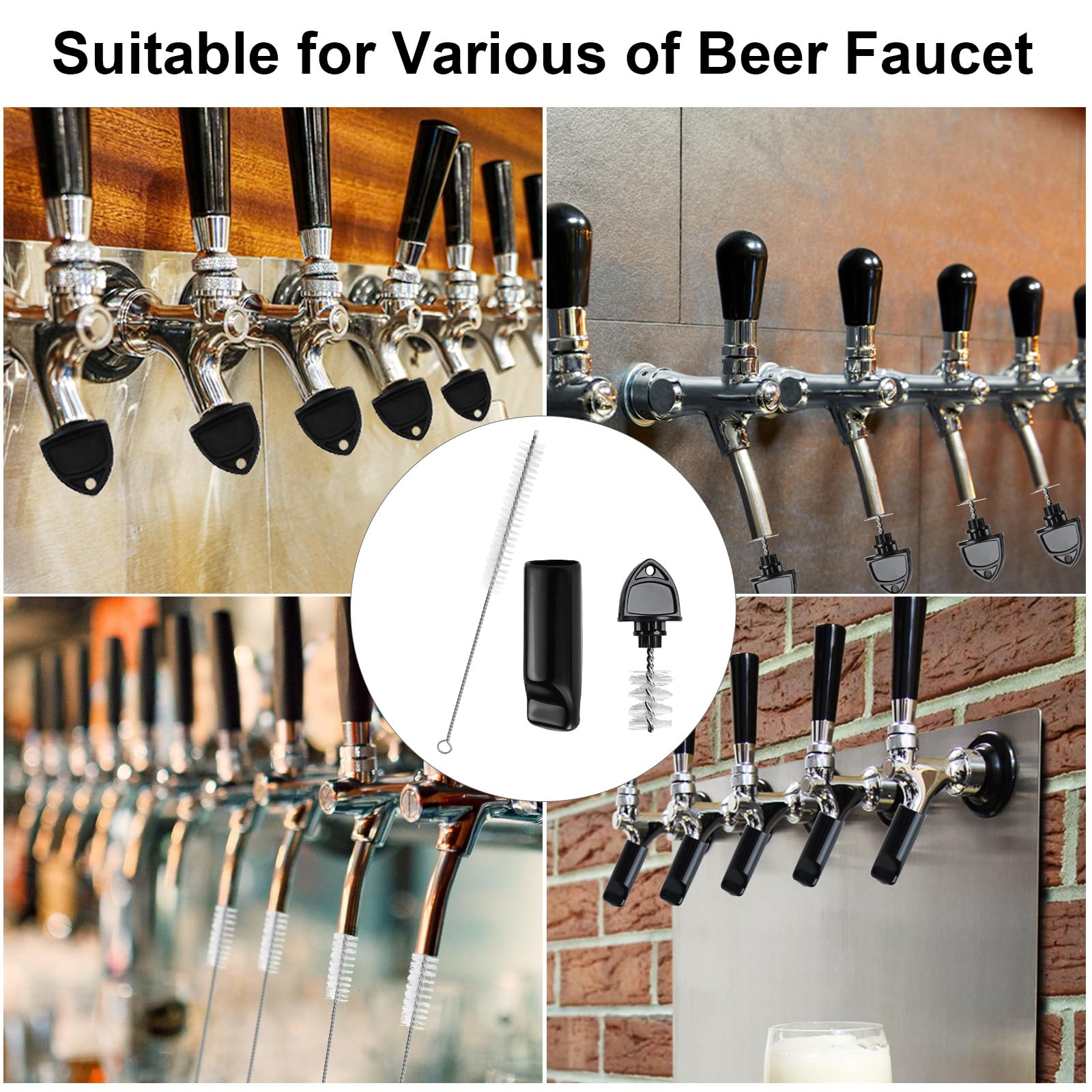 Draft Beer Tap Plugs Brush Beer Faucet Plug 5PCS Beer Keg Tap Plugs ...