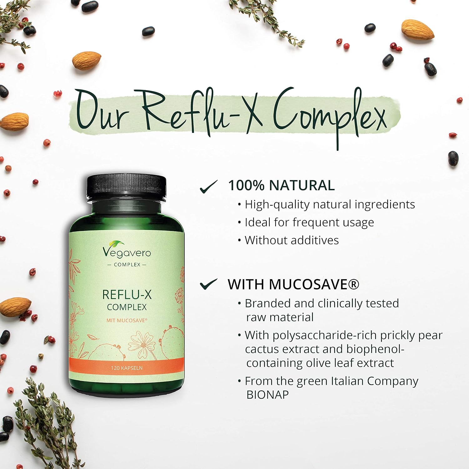 Reflux Complex Vegavero® | NO Additives | Mix of Prickly Pear Cactus ...