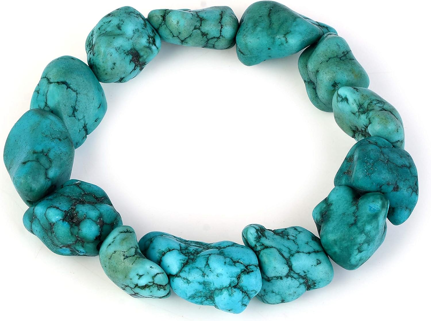 Pulsera elástica de turquesa auténtica, pulsera de turquesa, pulsera de ...