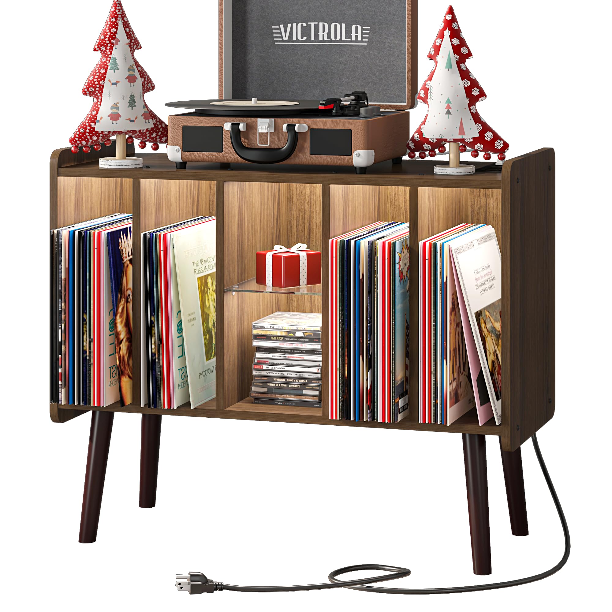 Mua LED Record Player Stand, Turntable Stand with Vinyl Record Storage ...