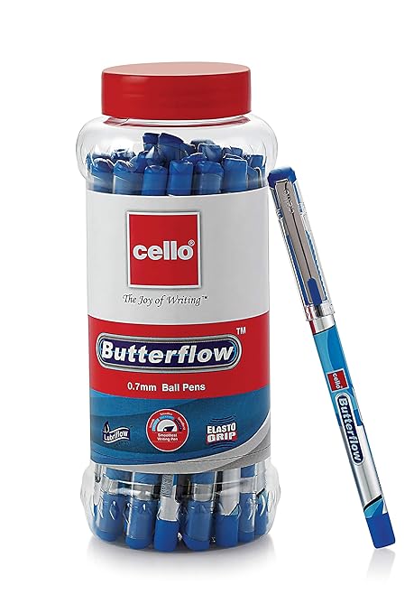 Cello Butterflow Ball Pens (25 Pens Jar - Blue): Amazon.in: Office Products