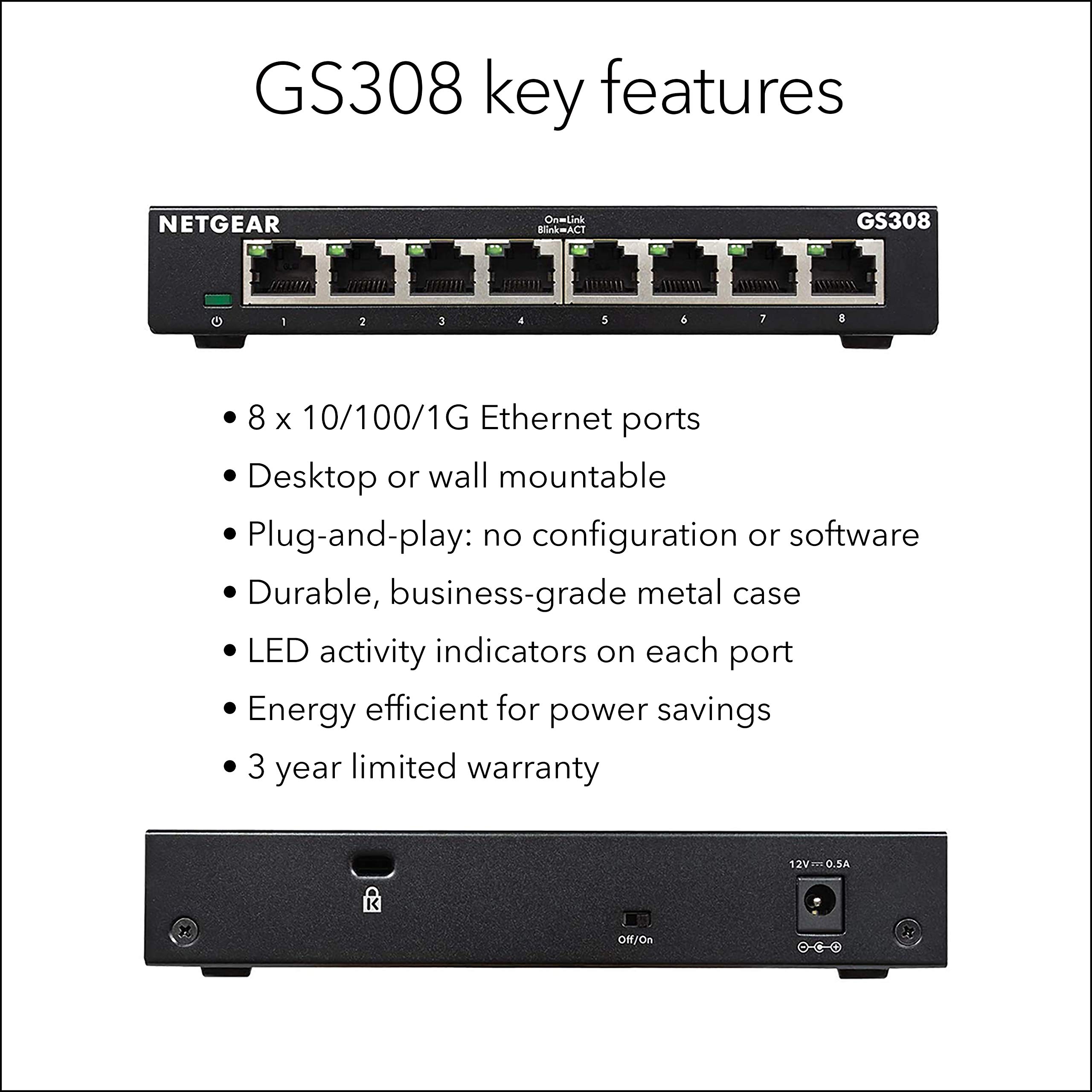 Mua NETGEAR 8-Port Gigabit Ethernet Unmanaged Switch (GS308) - Home ...