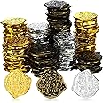 Amazon.com: Charniol 300 Pcs Pirate Gold Coins Plastic Doubloon Bulk ...
