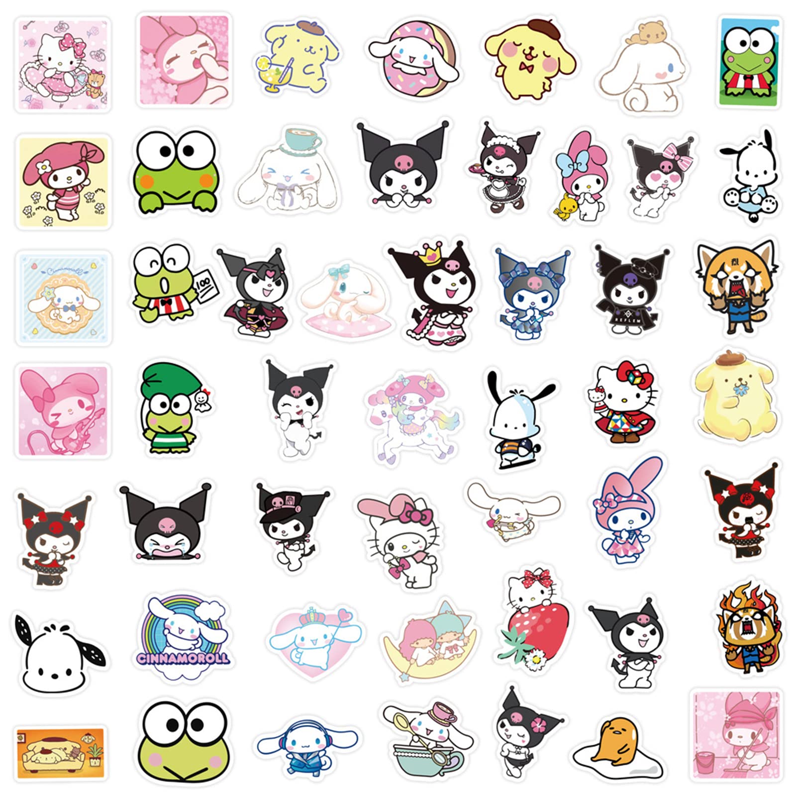 Mua 50 PCS Japanese Cartoon Stickers, Kawaii Anime Stickers Vinyl ...