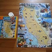 Amazon.com: Hennessy Puzzles California Map Jigsaw Puzzle - 1000 Piece ...