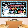 Amazon.com: Glicholi Winter Snowman Bulletin Board Set Winter Christmas ...