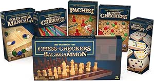 Amazon.com: Classic Board Games 6-Pack Bundle, for Adults, Families ...