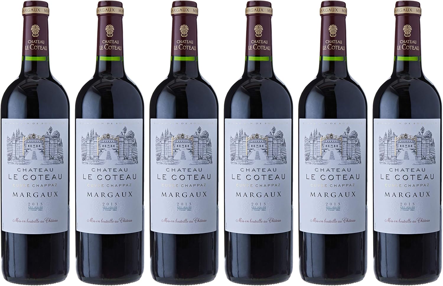 Château Le Coteau CV Chappaz Mdc France Bordeaux Vin Rouge AOP Margaux 75 cl - Lot de 6: Amazon ...