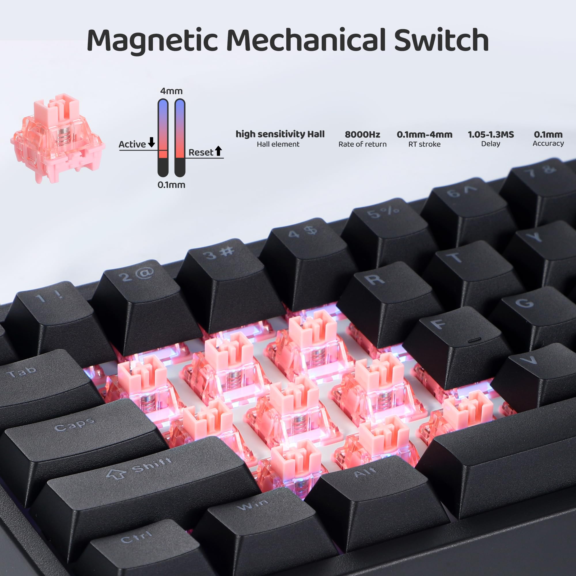 Mua BOYI 66Pro Rapid Trigger Magnetic Switch Mechanical Keyboard,65% ...