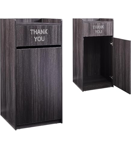 Restaurant Trash Can Receptacle Black