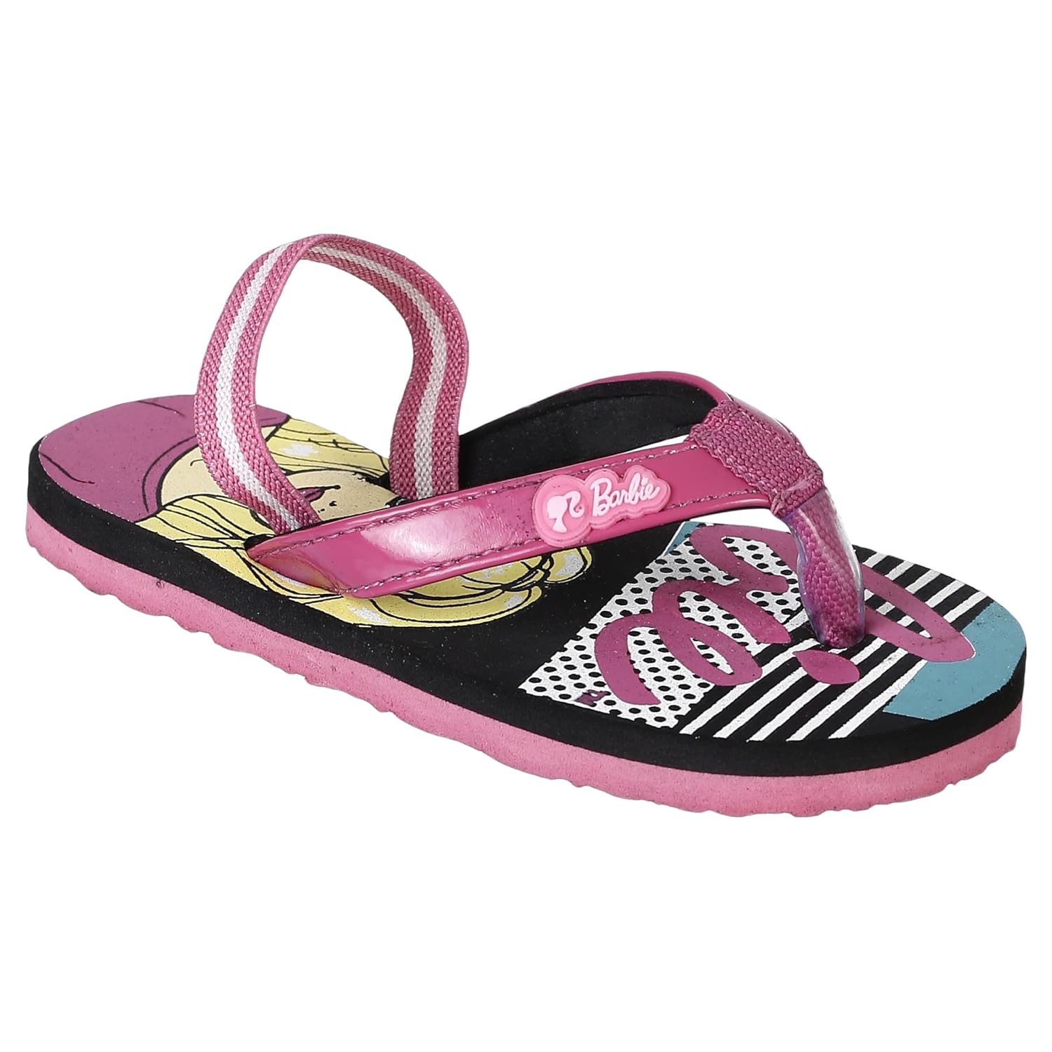 Buy Barbie by Kidsville Black/Pink Color Girl's Flip-Flop Flip-Flop-10 ...