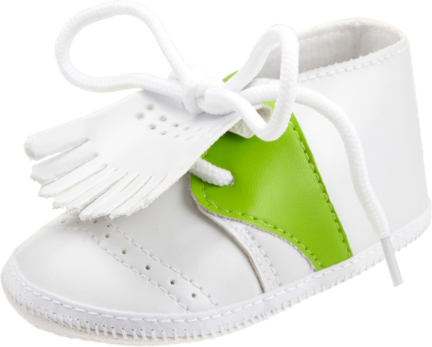 Amazon.com: Mud Pie Country Club Baby Golf Shoes, White/Green, 0 - 6 ...
