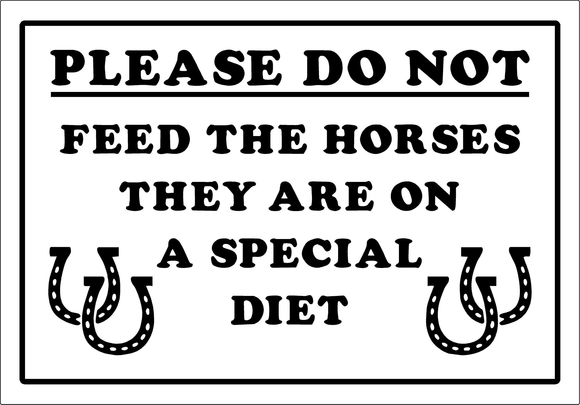 Buy Funny Sign Don t Feed The Horses Special Diet Farm Safari Zoo Buy Funny Sign Don t Feed The Horses Special Diet Farm Safari Zoo
