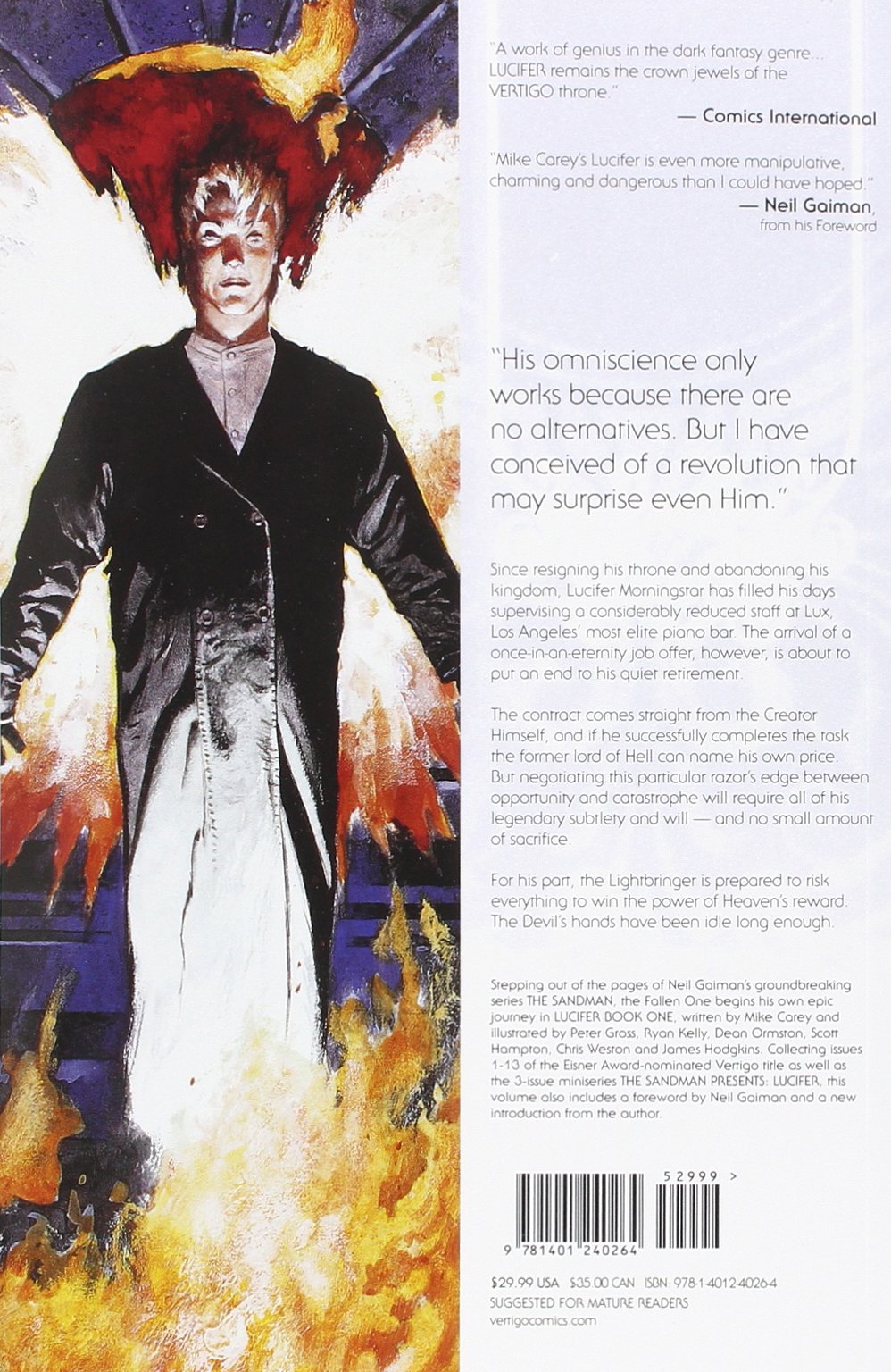 Lucifer Morningstar (Canon, Vertigo)/Divine Destroyer | Character Stats ...