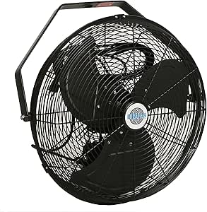 Amazon.com: DURAFAN 18" Indoor/Outdoor Non-Oscillating Wall Mount Fan ...