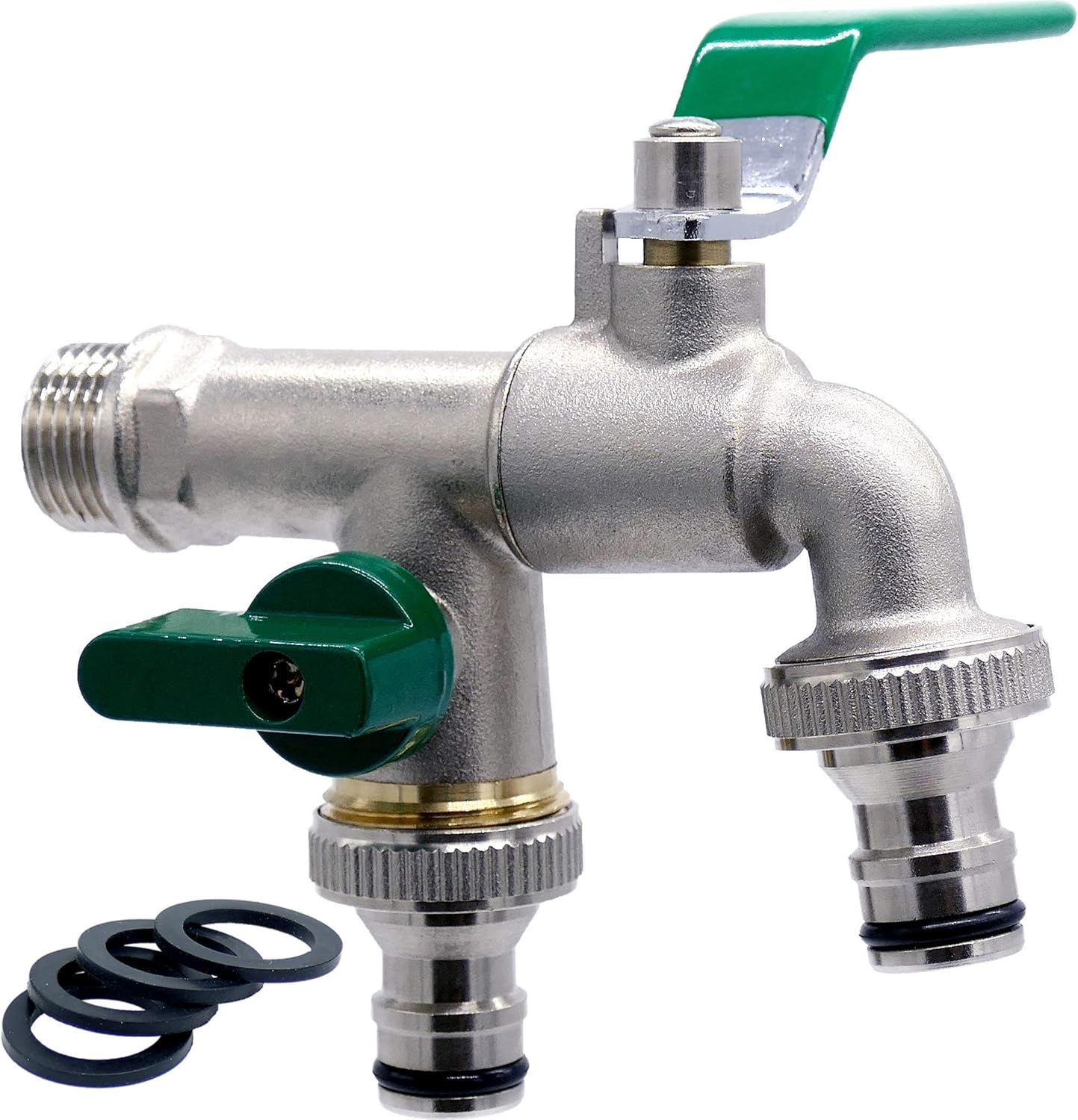 WaterGo 1/2 Inch Premium Double Spout Tap - Brass Frost-Proof - Tap for ...