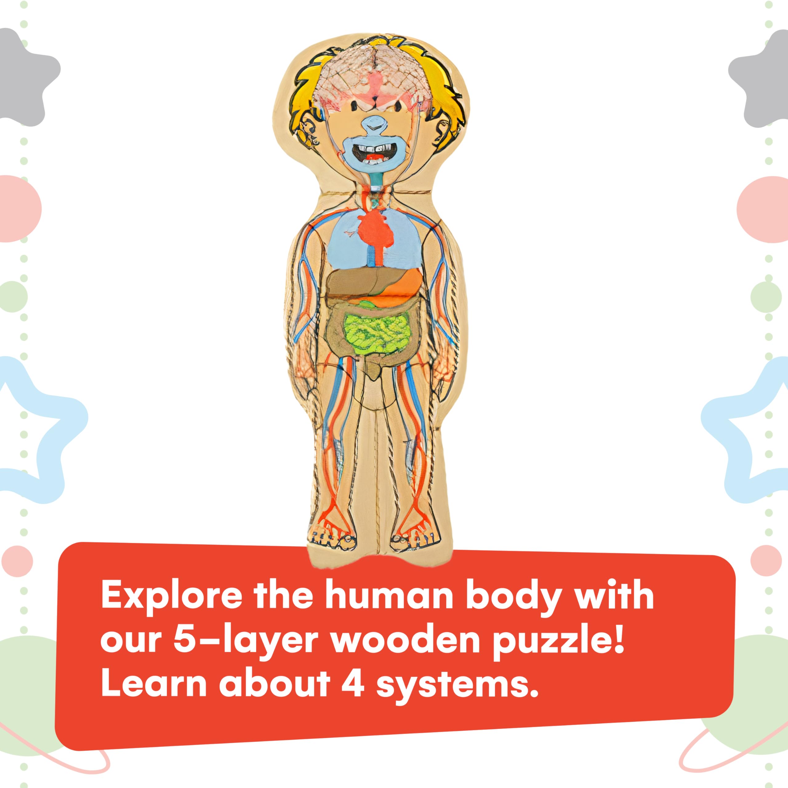 Mua Boy Wooden My Body Puzzle for Toddlers & Kids - 29 Piece Boys ...