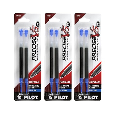 Pilot Precise V5 RT Liquid Ink Retractable Rollerball Pen Refills, 0.5 ...