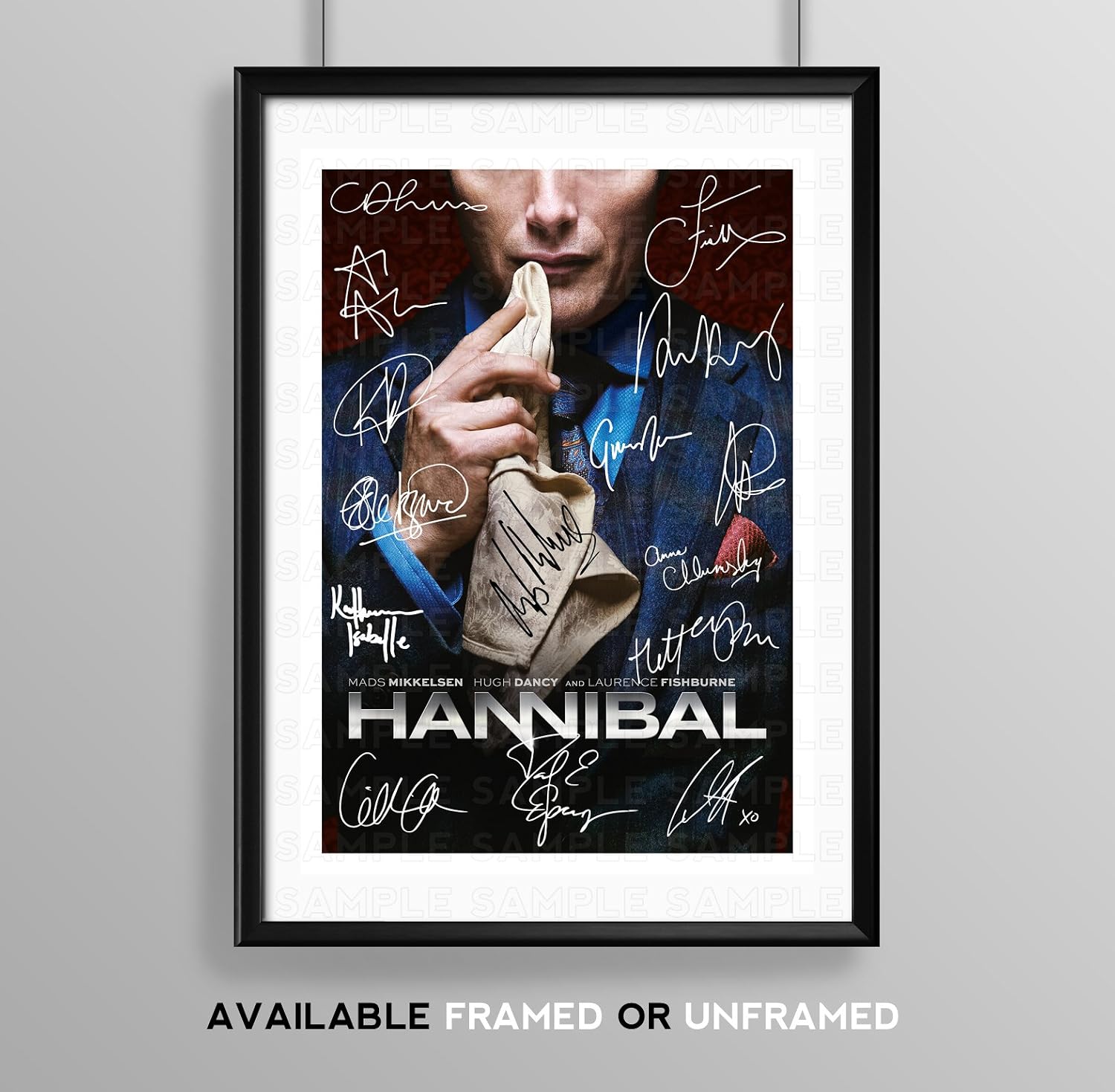 Hannibal Full Cast Signed Autograph Signature A4 Poster Photo Print ...