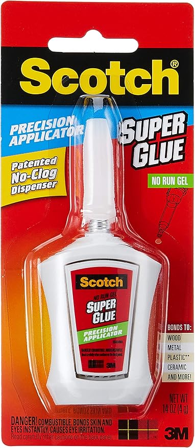 Scotch Super Glue Gel in Precision Applicator.14 Ounces (AD125): Amazon ...