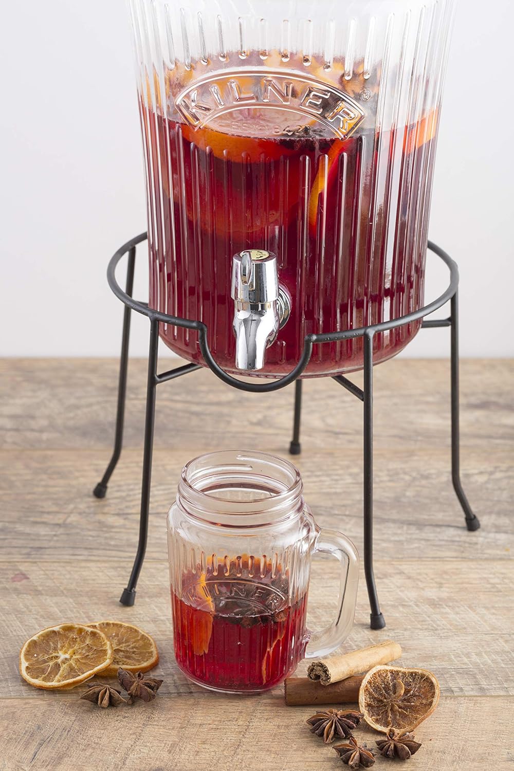 Kilner A’Domo Drinks Stand For Round Dispenser 5L & 8L, Stainless Steel ...