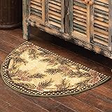 Amazon.com: BLACK FOREST DECOR Pinecone Half-Round Braided Rug : Home ...