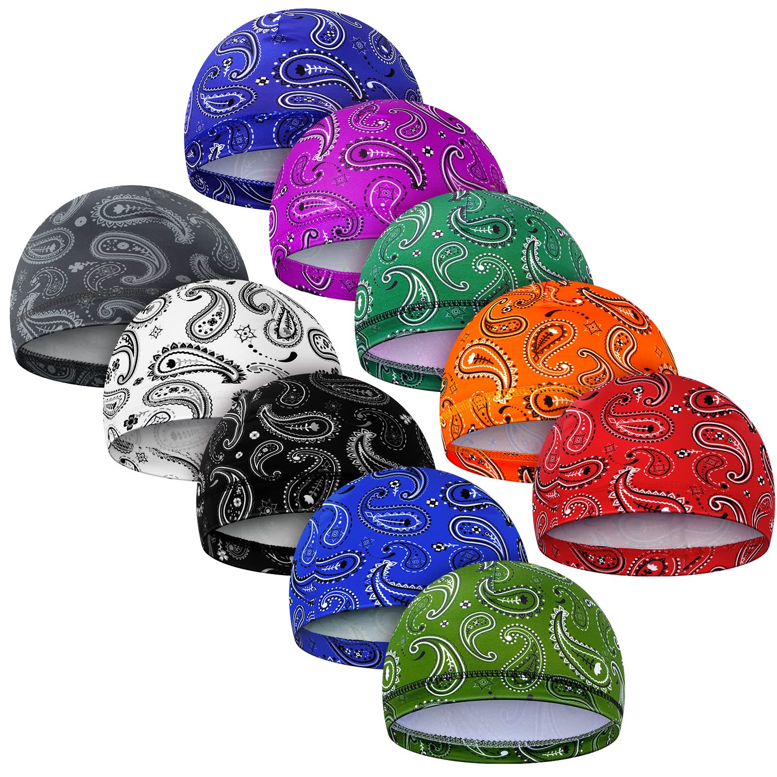 Tarpop 10 Pcs Men Skull Caps Cooling Welding Hard Helmet Liner Cycling ...