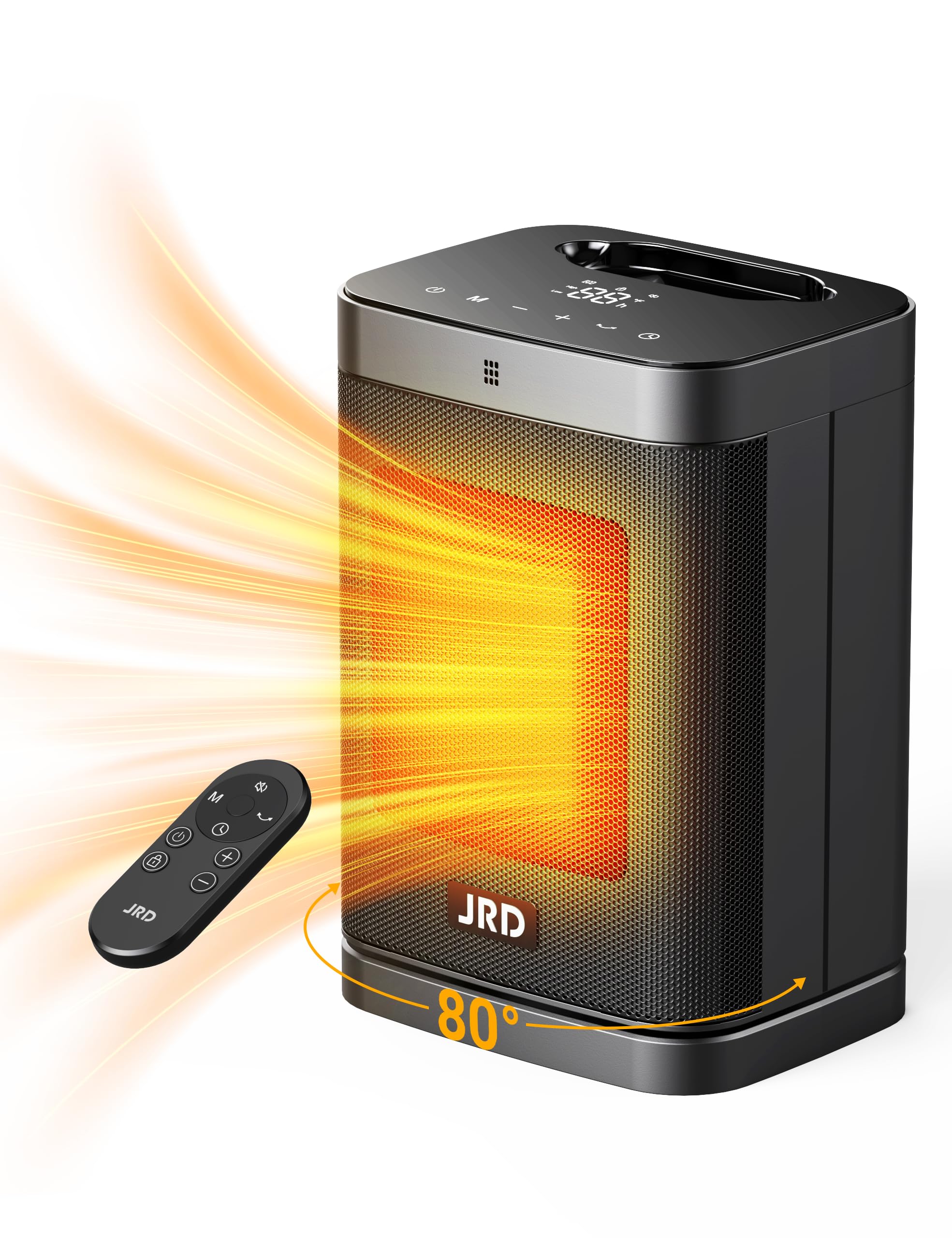 Space Heater, JRD 1500W Ceramic Portable Electric Heater with Remote ...