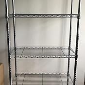AmazonBasics 5-Shelf Shelving Unit on 4'' Casters, Black: Amazon.co.uk ...