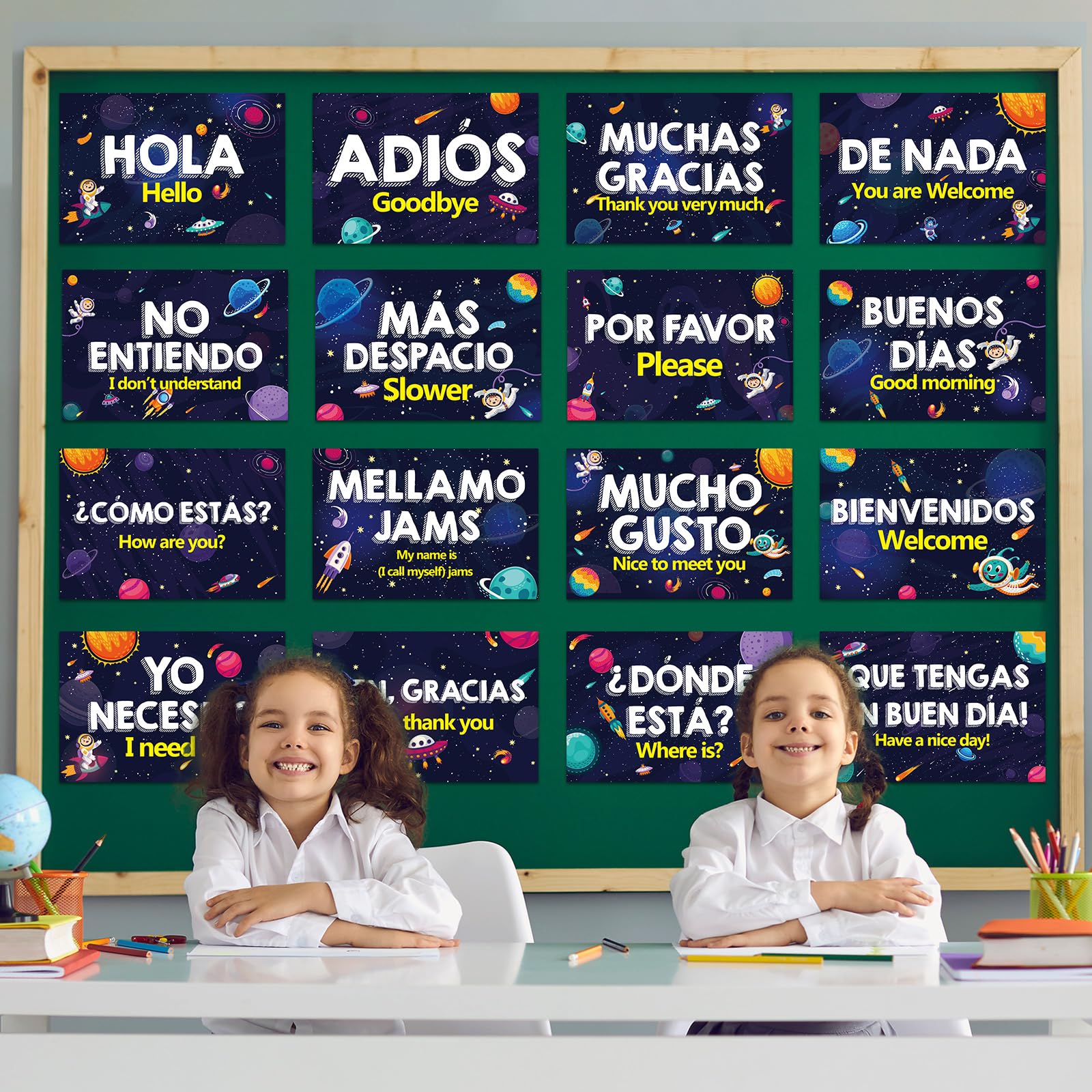 Mua gisgfim 16 Pcs Spanish Words and Phrases Poster Set Spanish Phrases ...