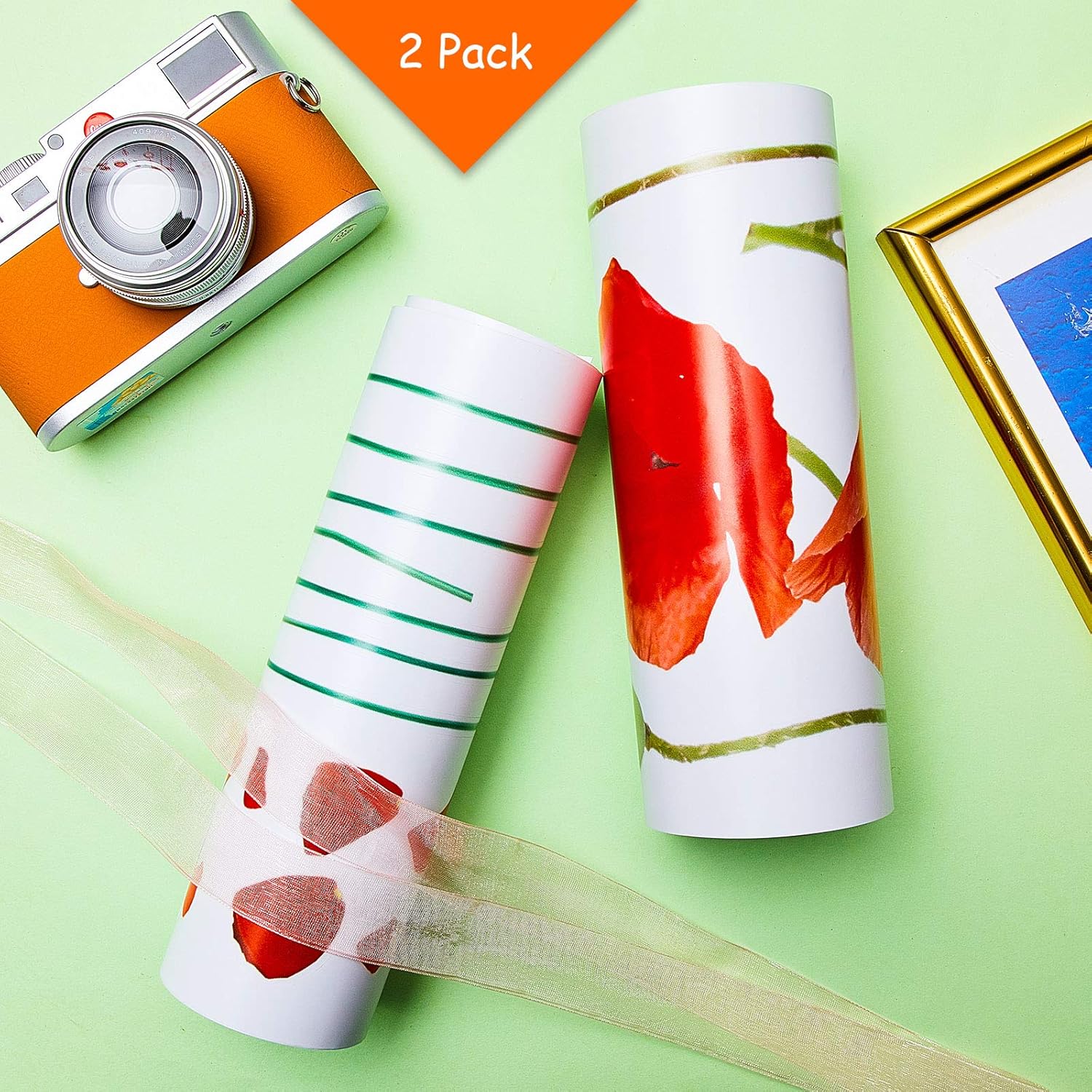 Red Poppy Stickers Kit, Poppy Flowers Wheelie Bin Stickers Dustbin ...