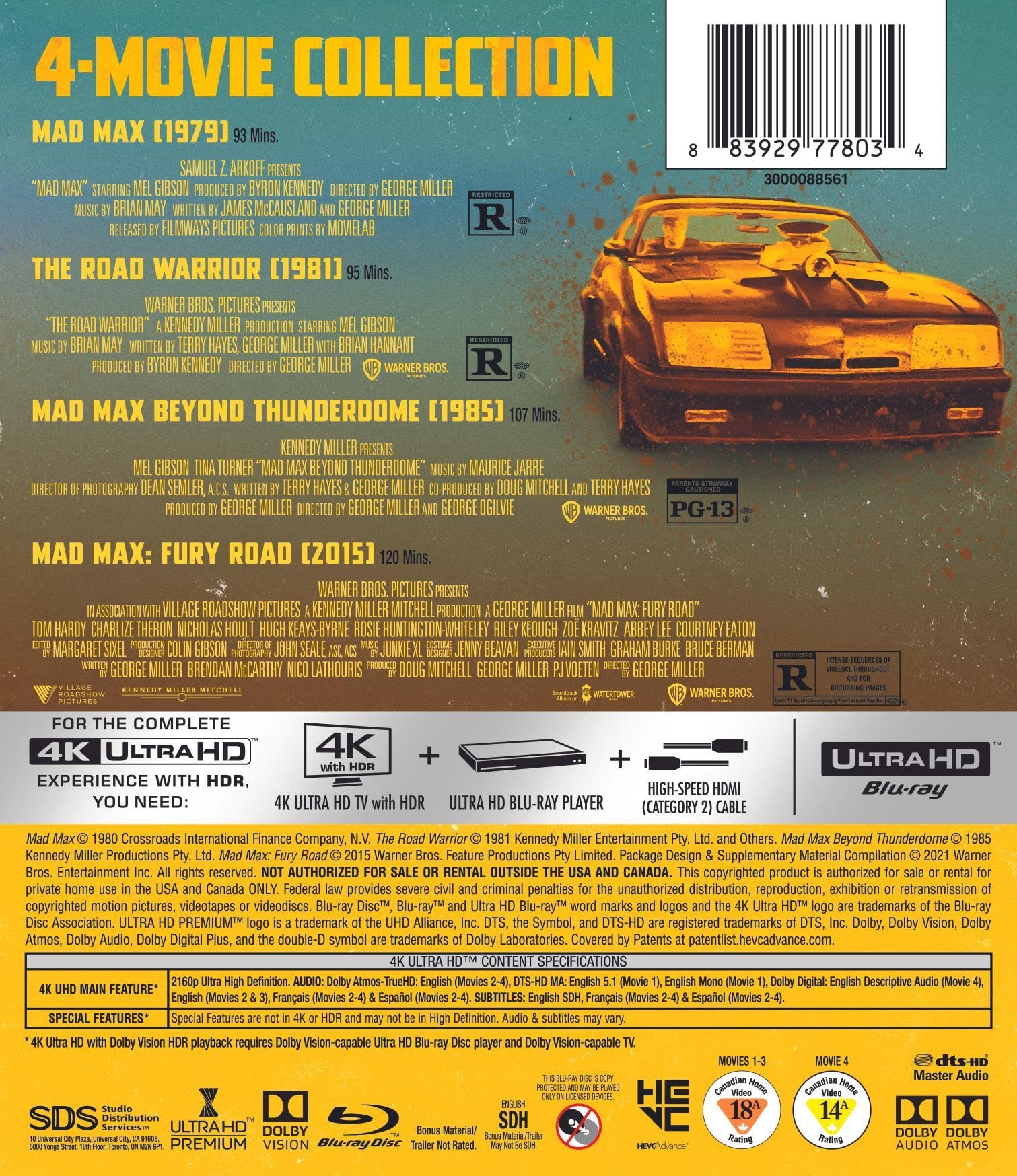 Mua Mad Max 4-Film Anthology (4K Ultra HD) [4K UHD] Mad Max 4-Film ...
