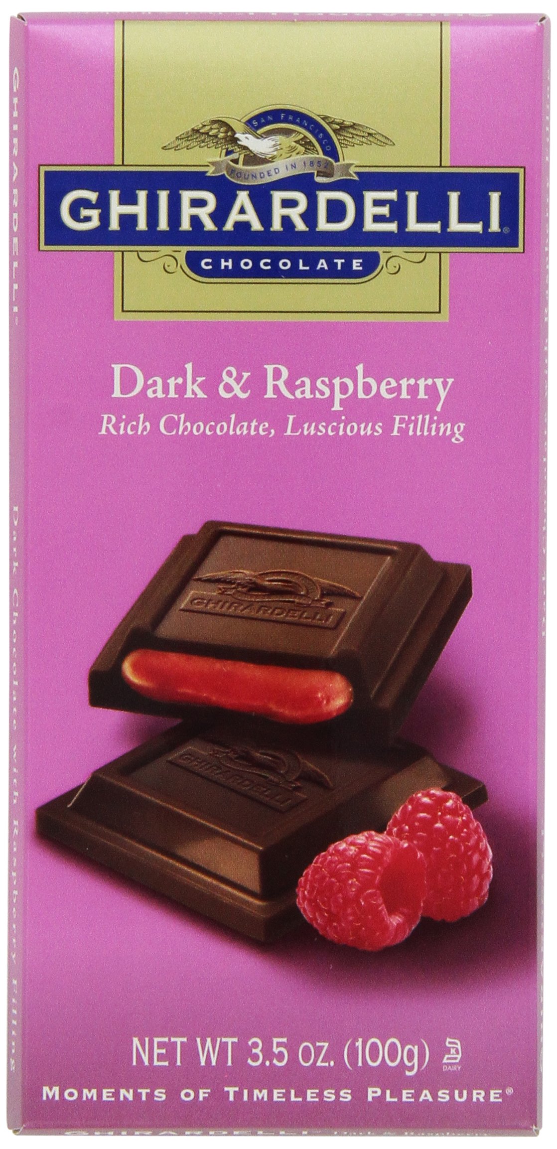 Amazon.com : Ghirardelli Chocolate Bar, Milk and Caramel, 3.5 oz., 6 ...