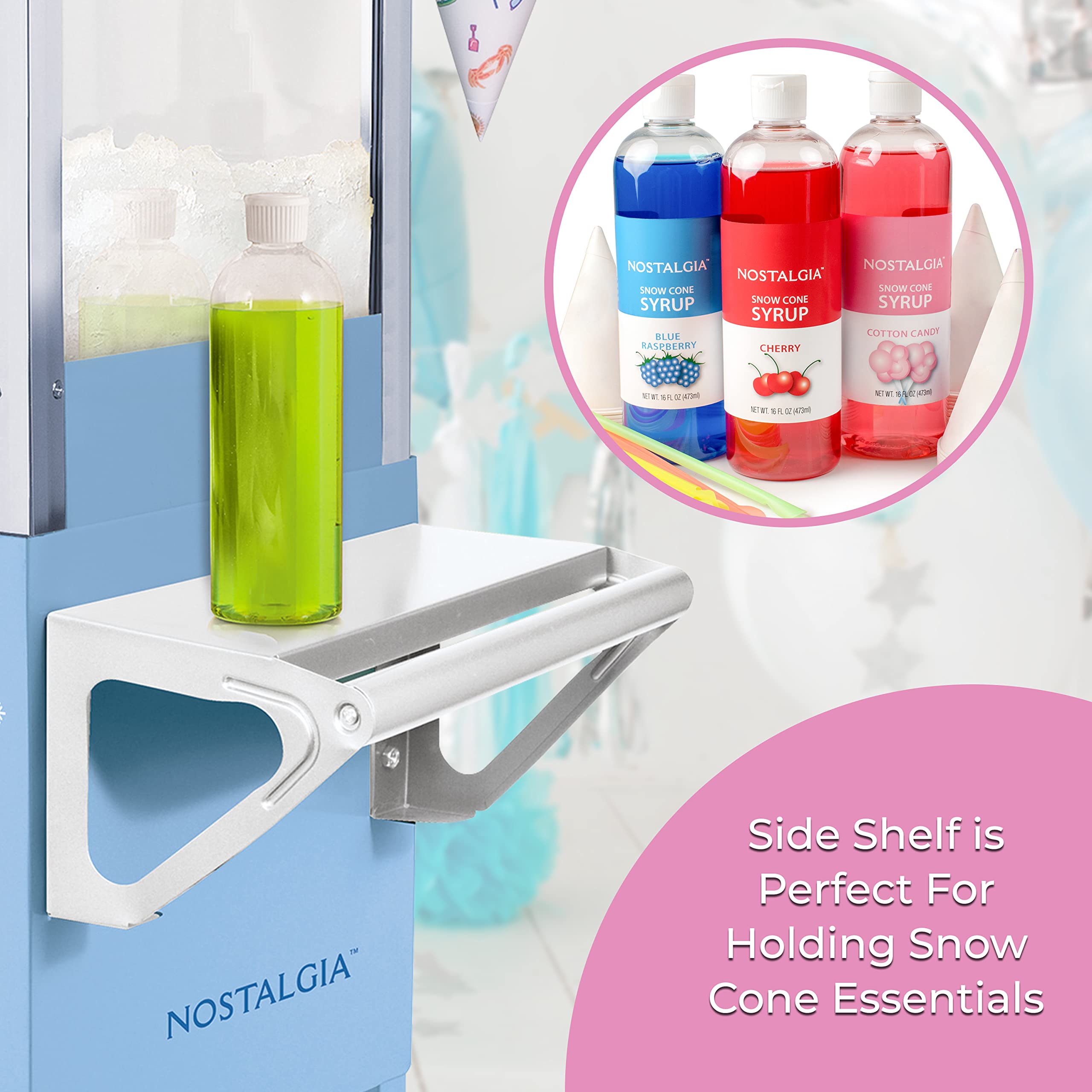 Mua Nostalgia Snow Cone Shaved Ice Machine - Retro Cart Slushie Machine ...