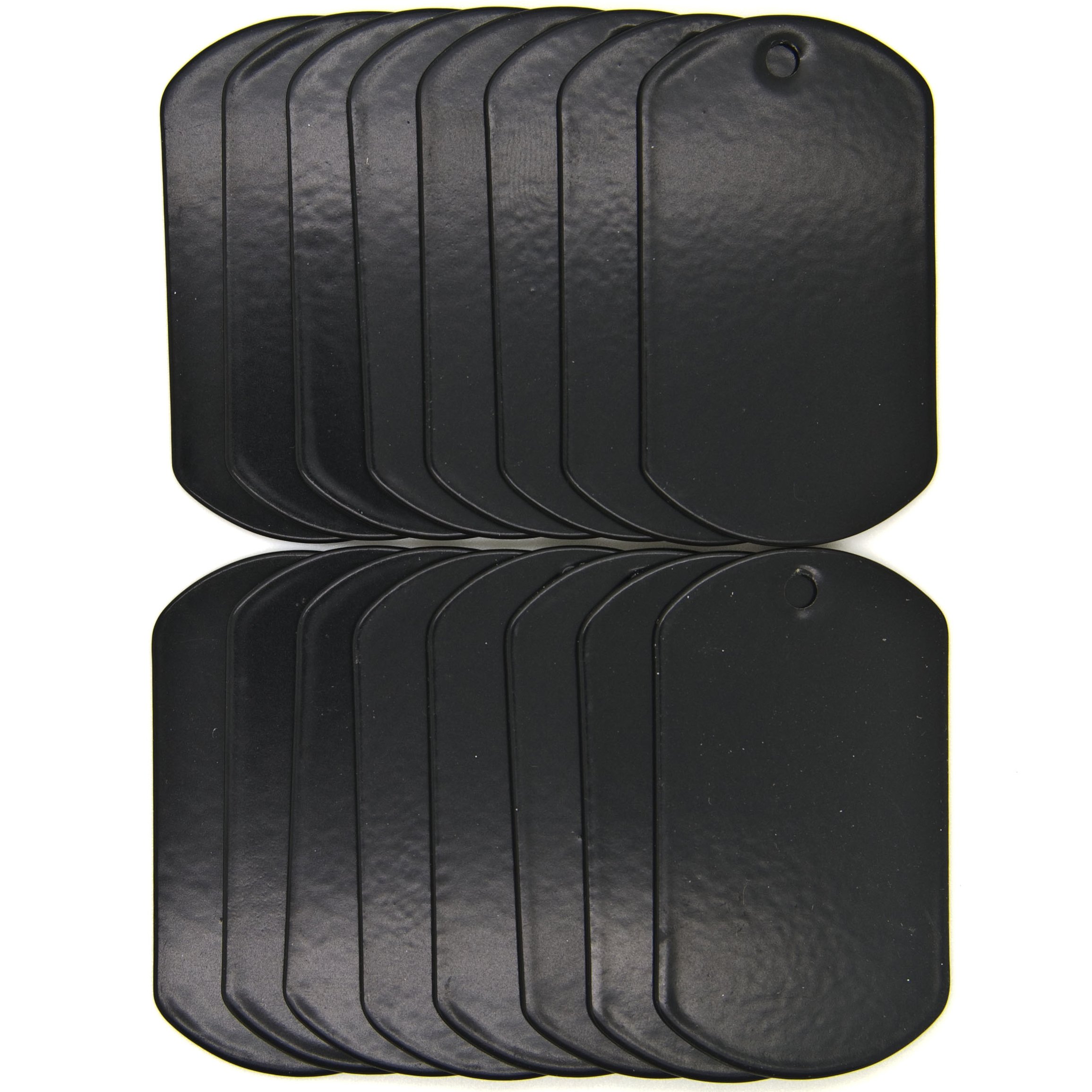 100 Pcs Black Color Stainless Steel Military Spec Dog Tags on Galleon ...