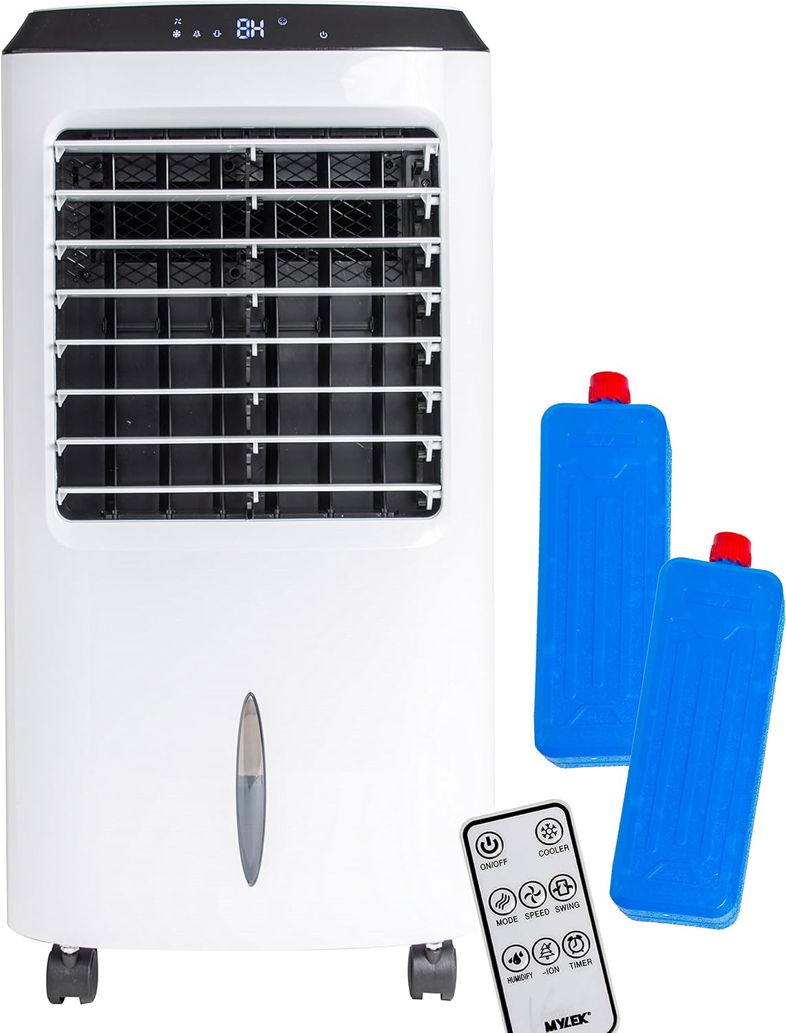 MYLEK Portable Air Cooler for Home with Remote Control & 2 Ice Packs ...