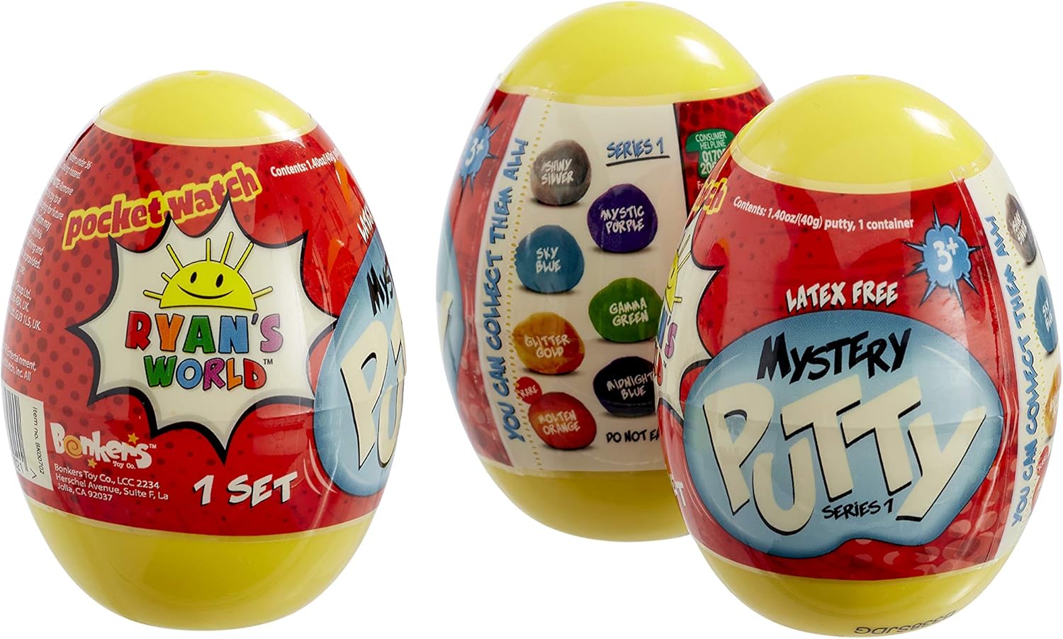 RYAN’S WORLD Pocket Watch, Mystery Putty Series 2, Multi-Colour – BigaMart