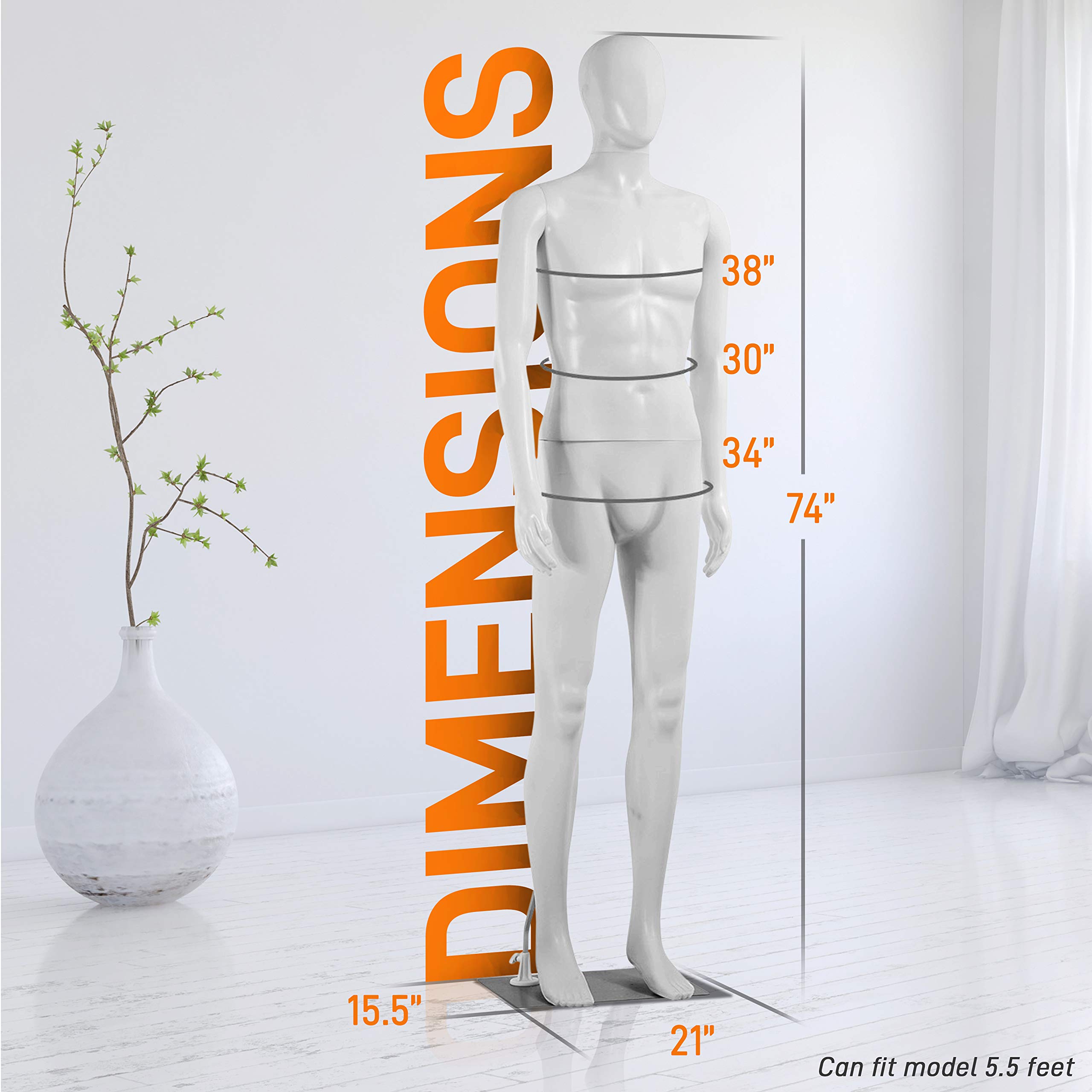 Mua SereneLife Adjustable Male Mannequin, Full Body Dress Form ...