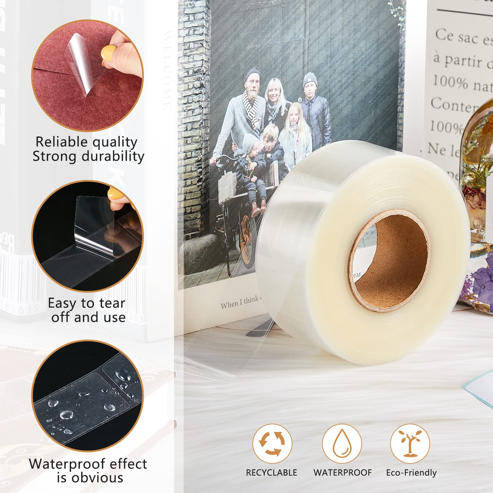 Mua 500 Pieces Clear Labels Label Protector Clear Stickers Clear Wafer ...