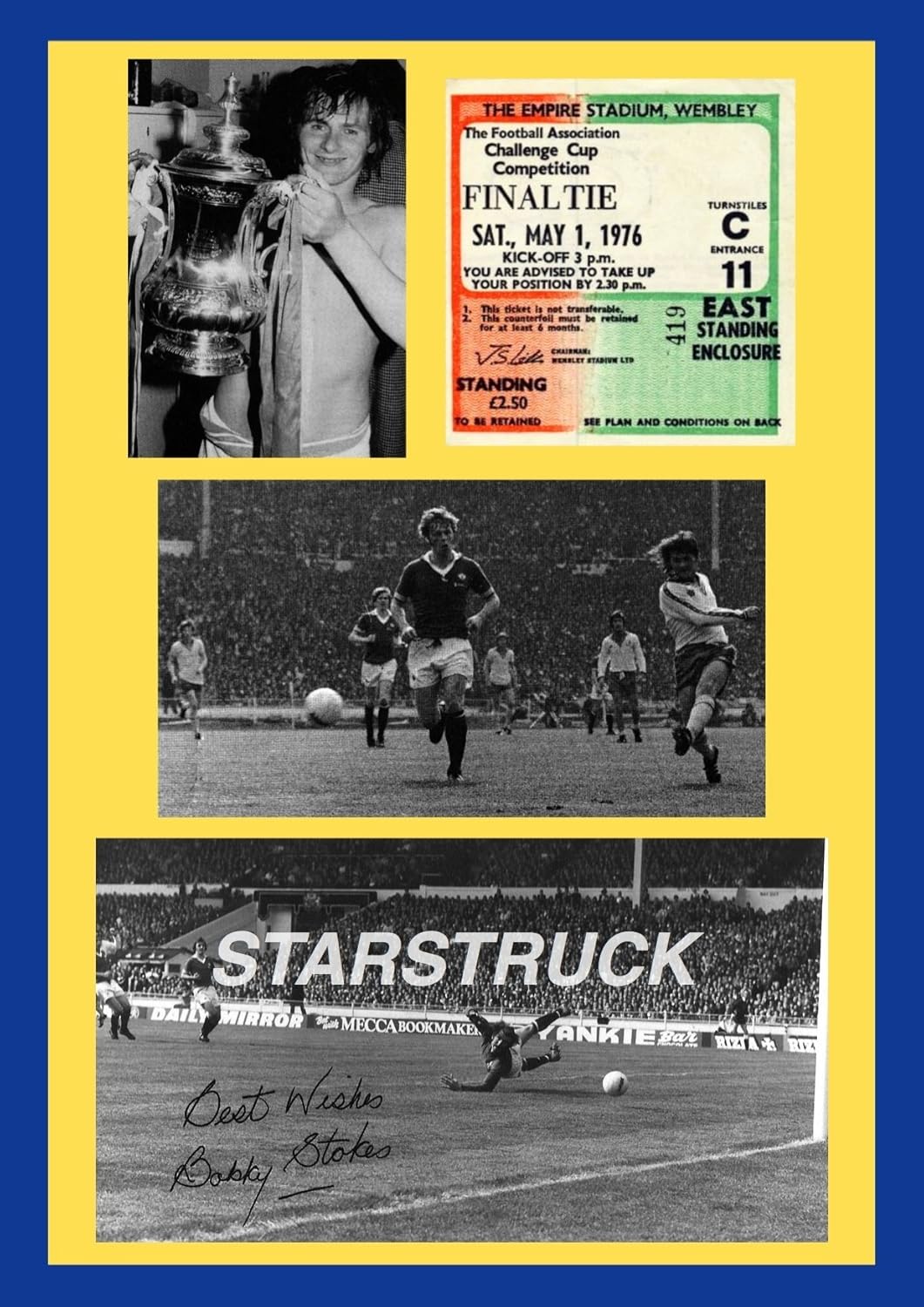Southampton FC 1976 FA Cup Final Bobby Stokes Winning Goal Signed (Pre ...
