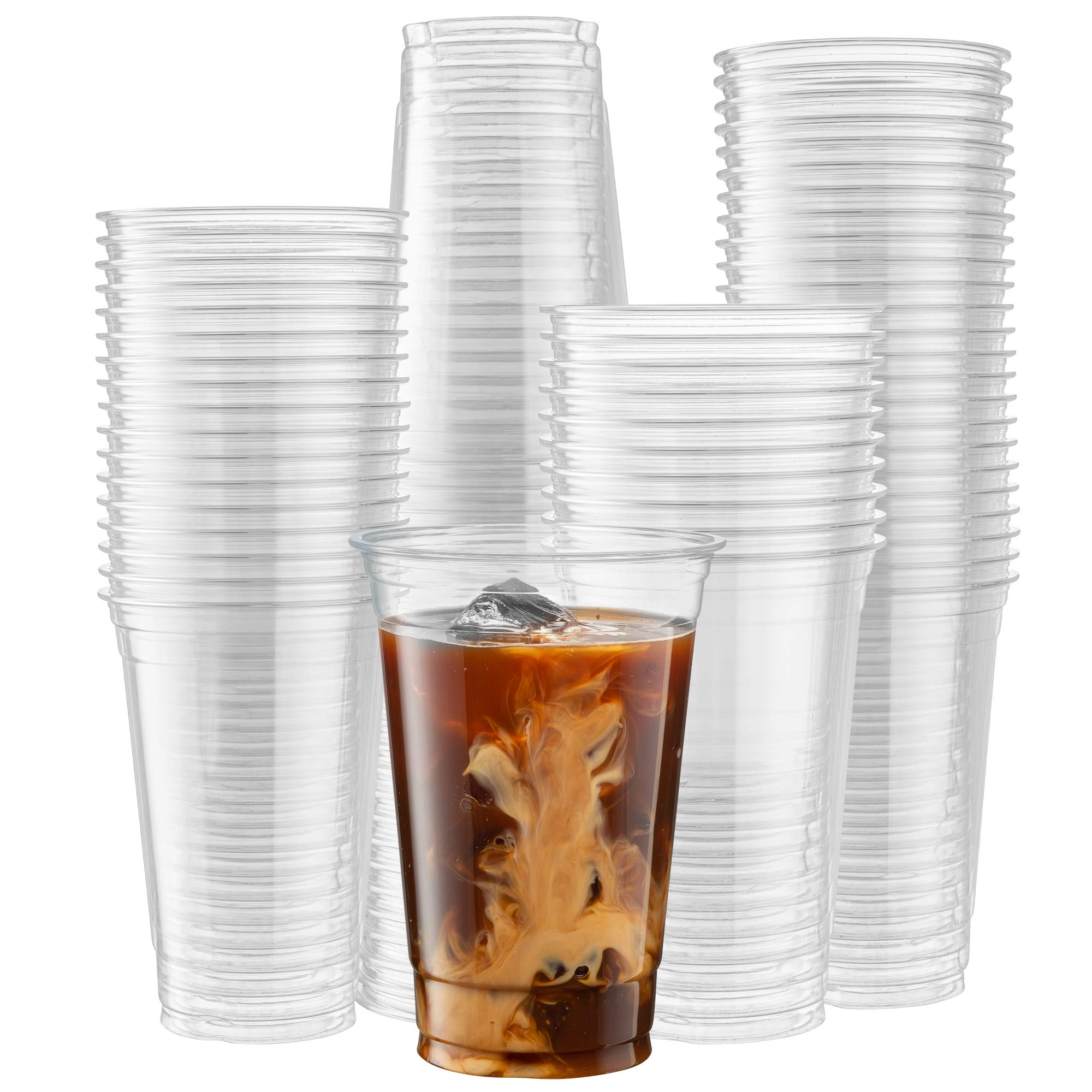 ELEGANT DISPOSABLES [50 Count] 20 Ounce Crystal Clear PET Cups for Iced ...