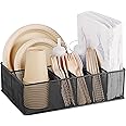 Amazon.com - GOFULLHOME Paper Plate Organizer for Countertop, Metal ...