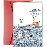 Amazon.com : Lixpexgivt Sinking Ship Leaving Card,Funny Coworker ...