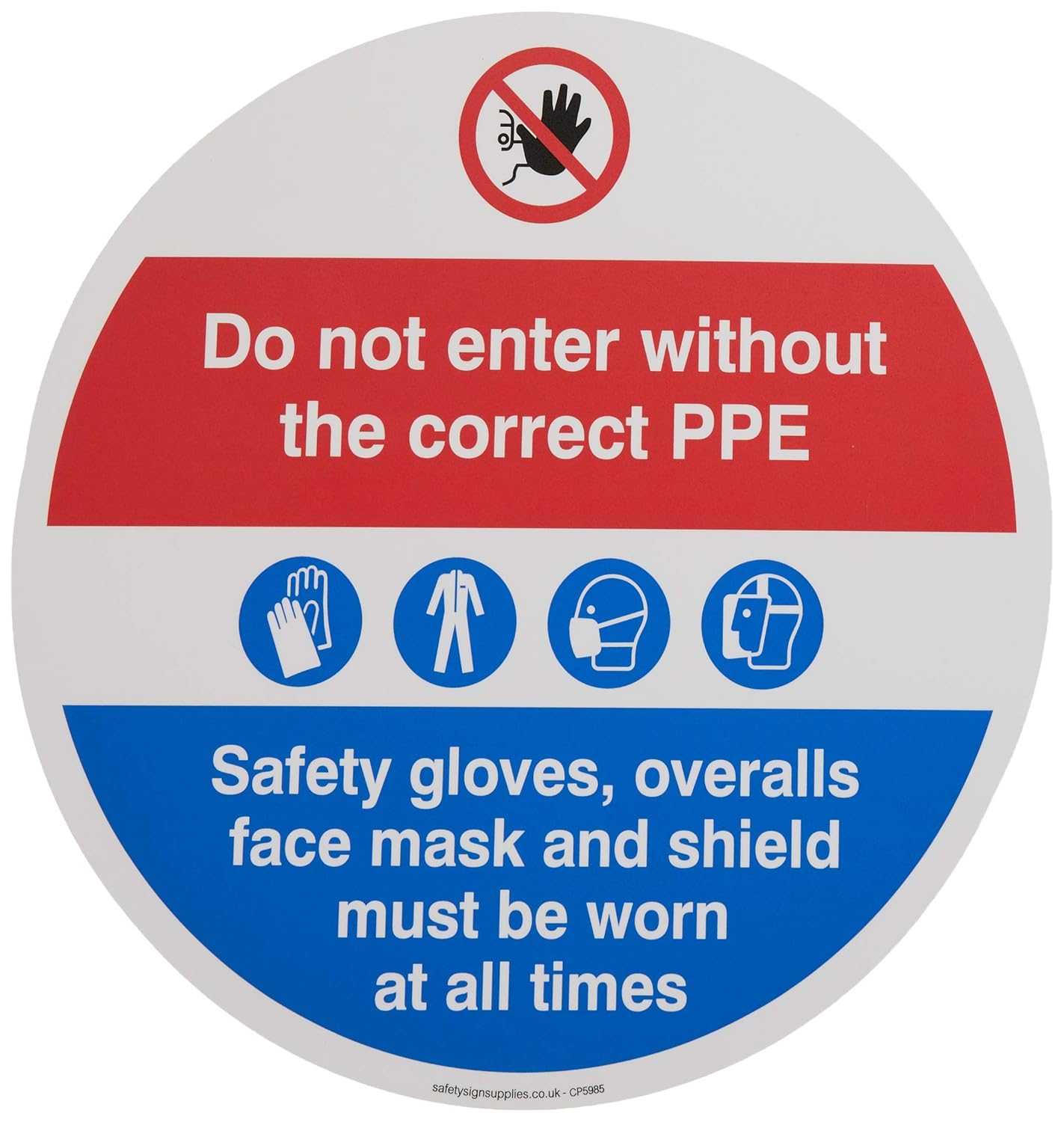 Dual Do not enter without PPE floor graphic – BigaMart