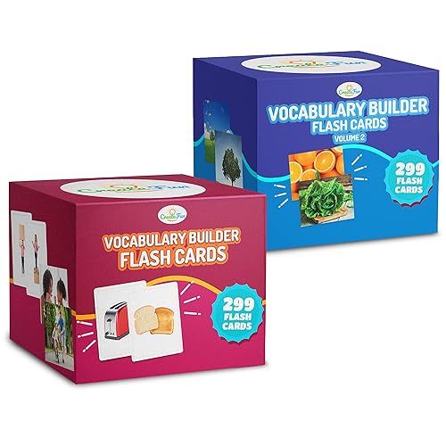 599 Vocabulary Builder Flash Cards Bundle Vol 1 & 2, Educational Photo ...